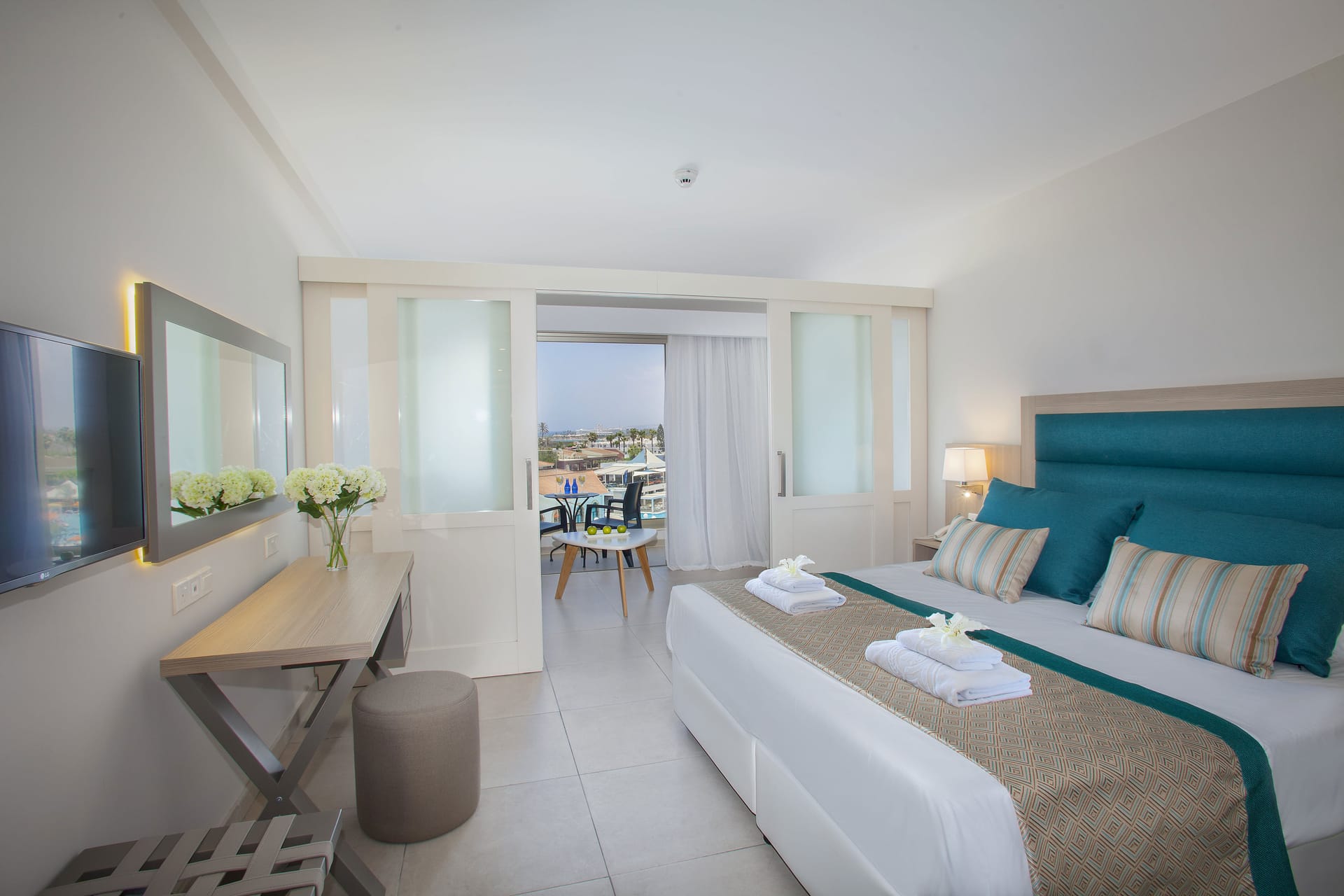 Family Room Sliding Doors Inland View - Atlantica Aeneas Resort, Ayia ...