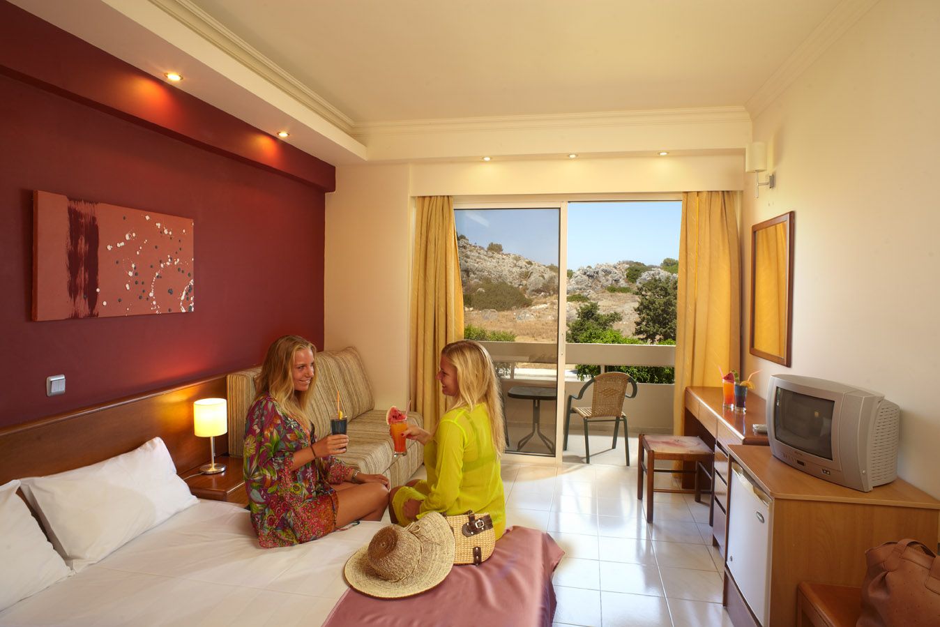 Quadruple Room with Garden View or Mountain View - Delfinia Resort ...