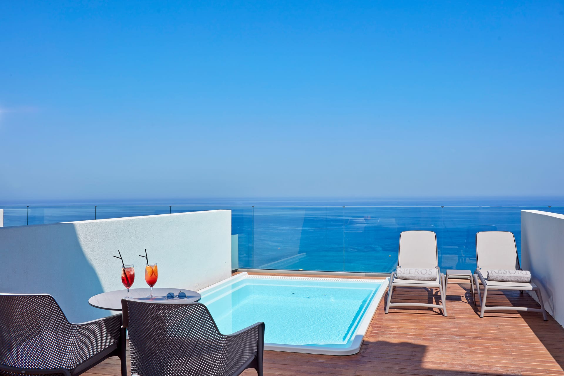 Skyline Sea View Room Private Pool - Esperos Village Blue & Spa - Adults only Resort Hote ...