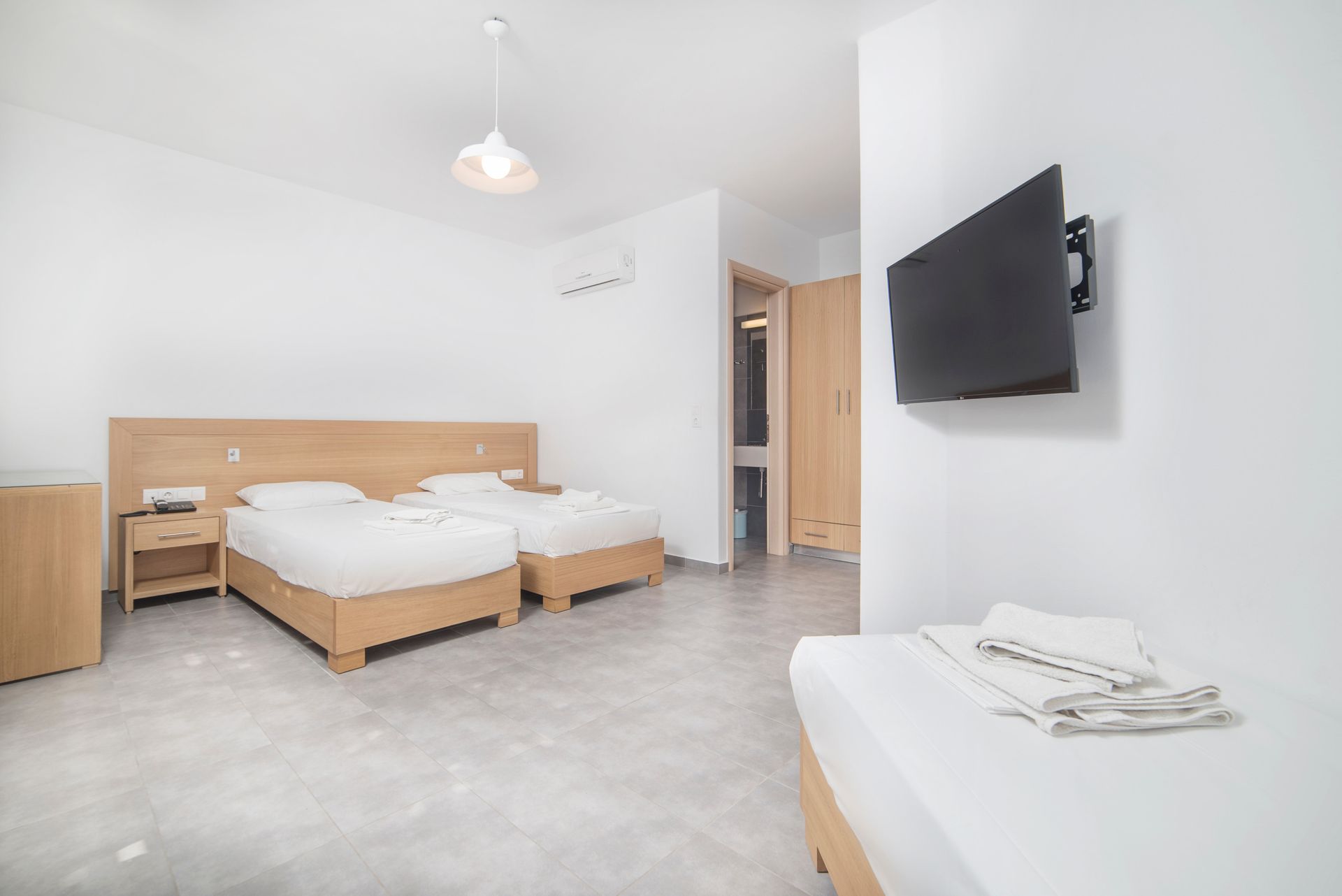 Triple Ensuite Room - Far Out Beach Club Ios, Cyclades, Greece | Book Online