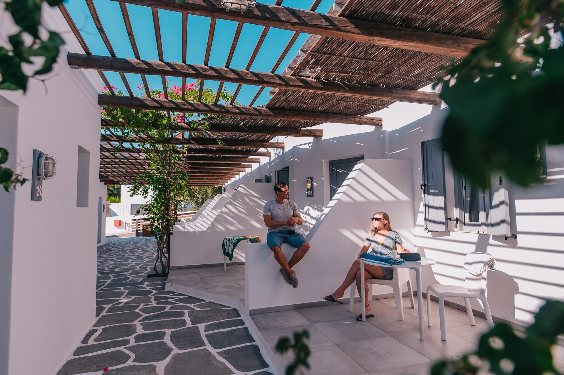 Triple Ensuite Room - Far Out Beach Club Ios, Cyclades, Greece | Book Online