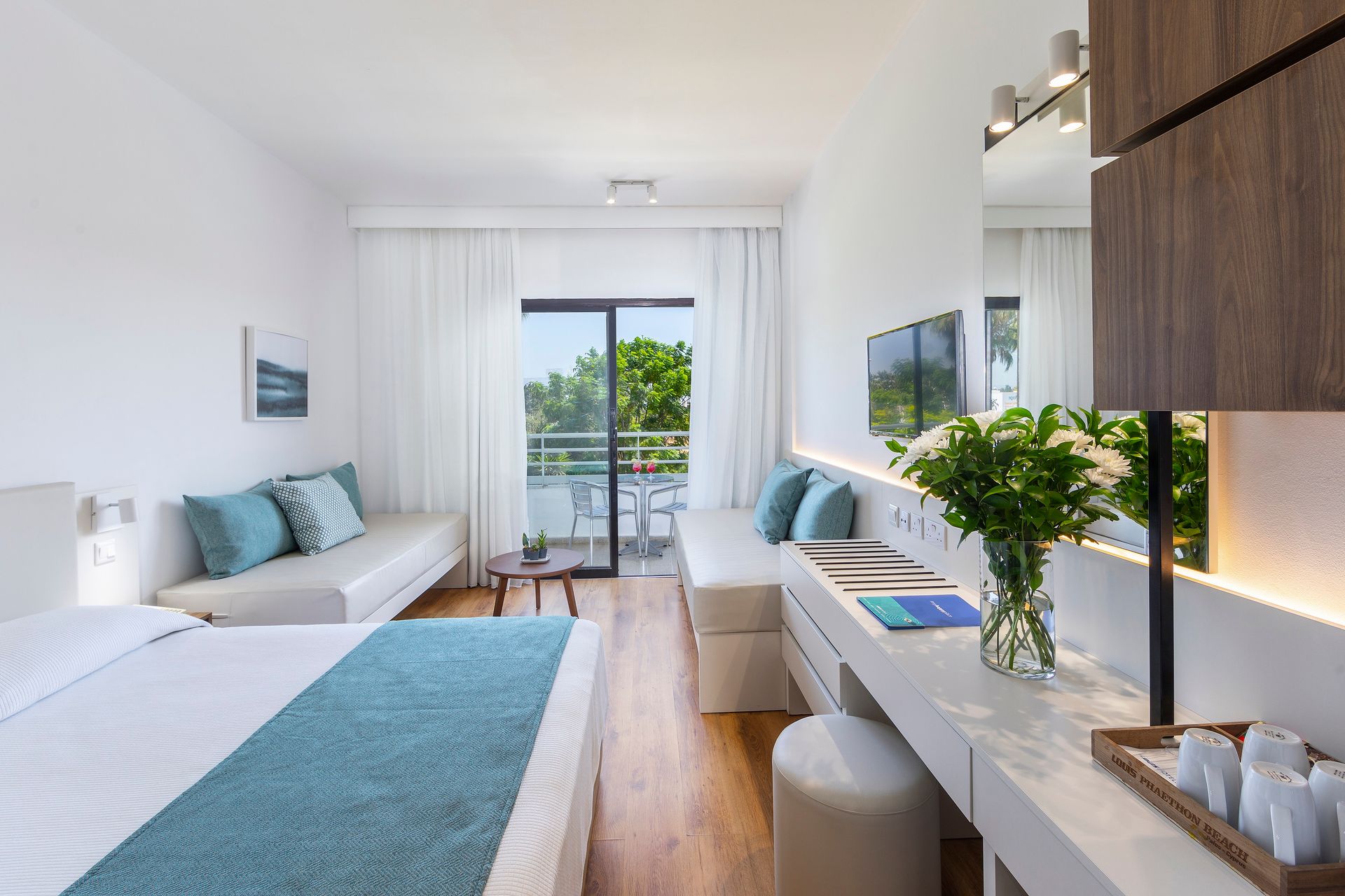Four-bedded Room with Sea view - Louis Phaethon Beach Hotel, Paphos ...
