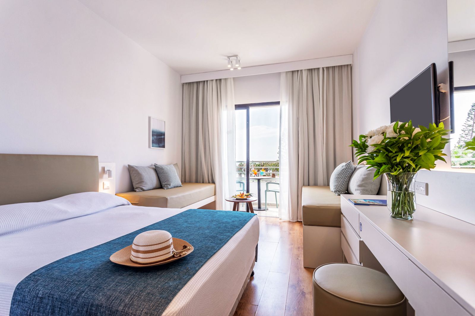 Four-bedded Room with Sea view - Louis Phaethon Beach Hotel, Paphos ...