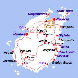 Map & directions - Naoussa Hotel Paros by Booking Kottas, Greece | Book ...