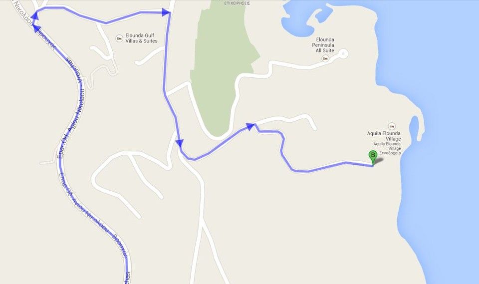 Map & directions - Aquila Elounda Village | 5* | Elounda | Crete | Book ...