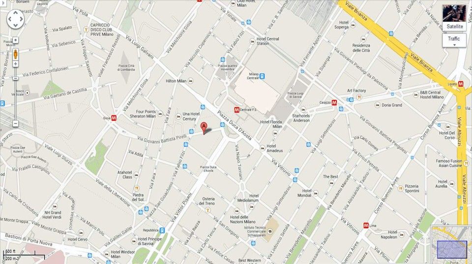 Map & directions - Auriga Hotel Milan | Book Online