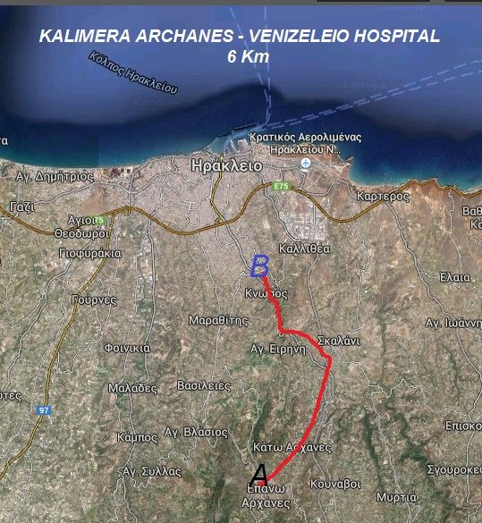 Map & directions - Kalimera Archanes Village Crete Archanes | Book Online