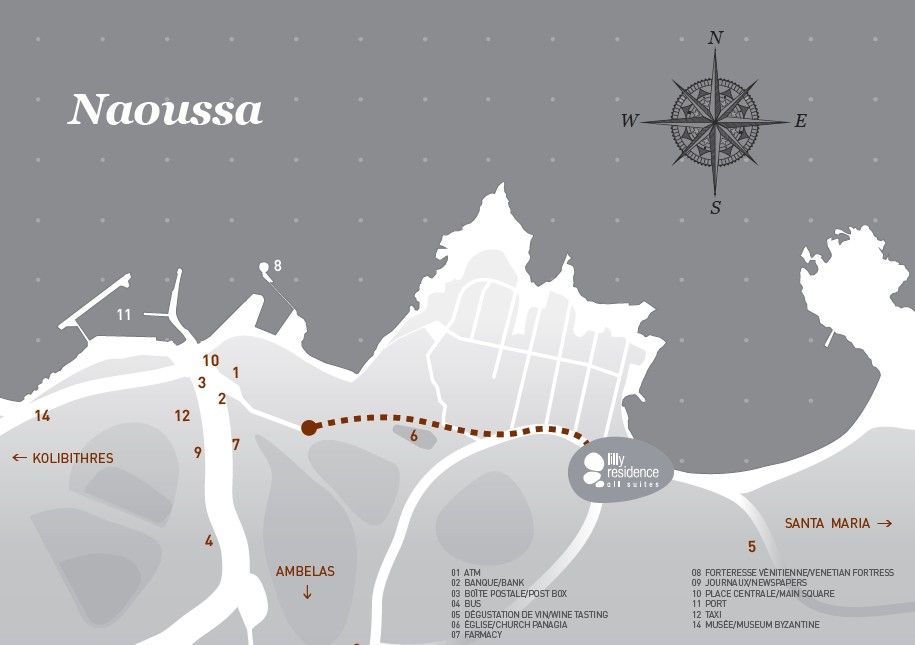 Map & directions - Lilly Residence-Naousa | BOOK DIRECT & SAVE!
