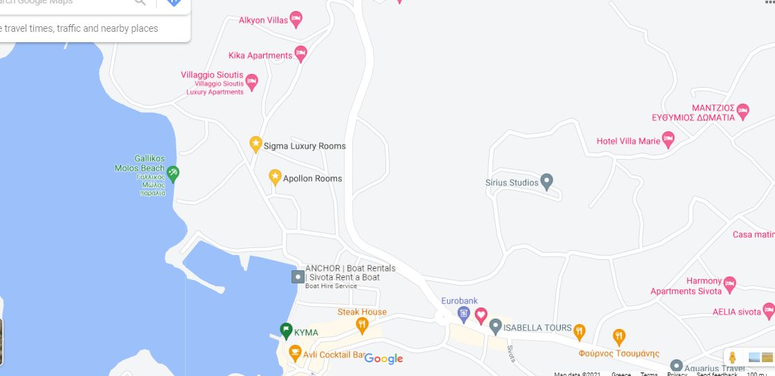 Kaart & Routebeschrijving - Sigma Luxury Rooms Sivota, Greece | Book Online