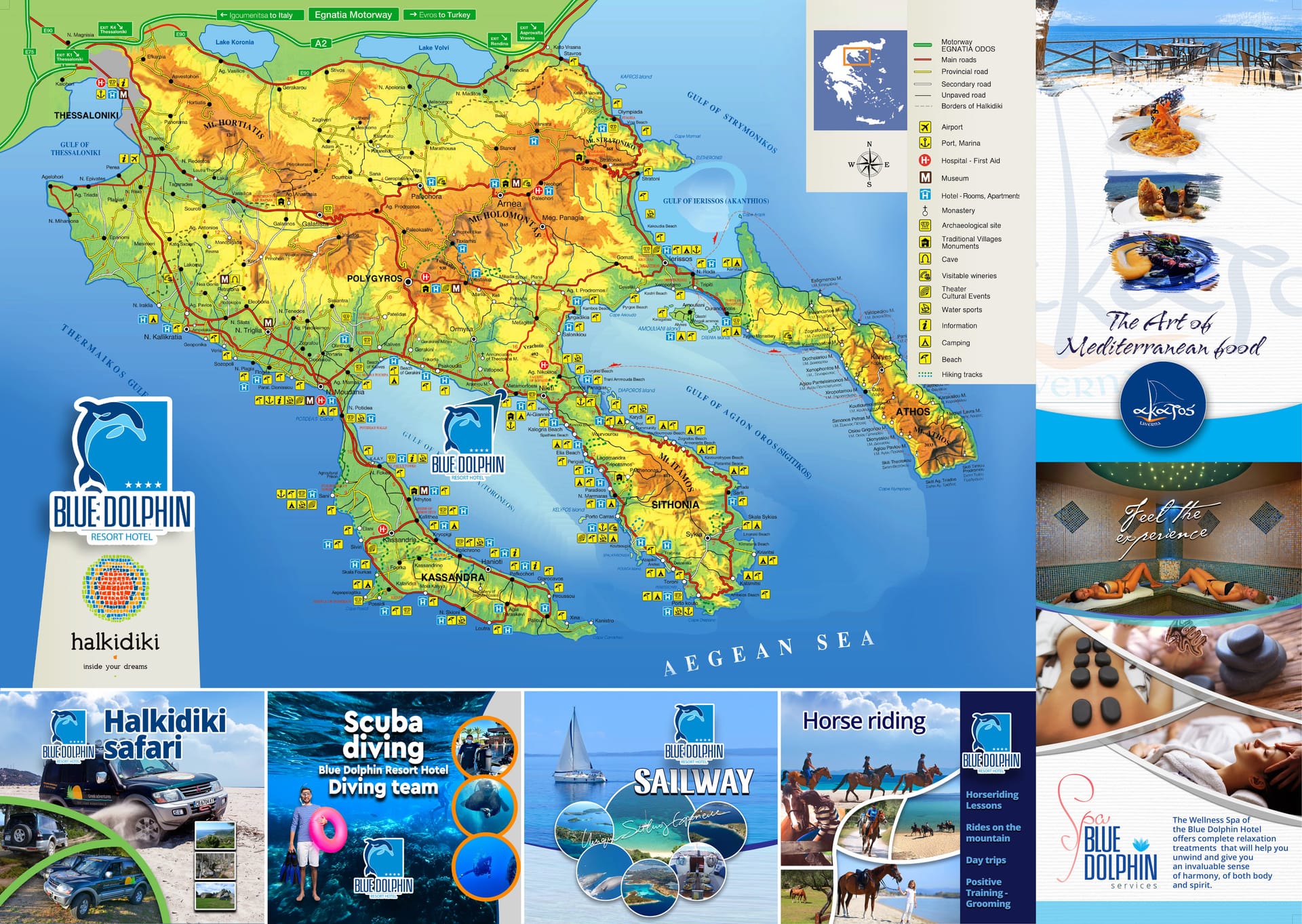 Map & directions - Blue Dolphin Resort Hotel, Metamorfosi, Sithonia ...