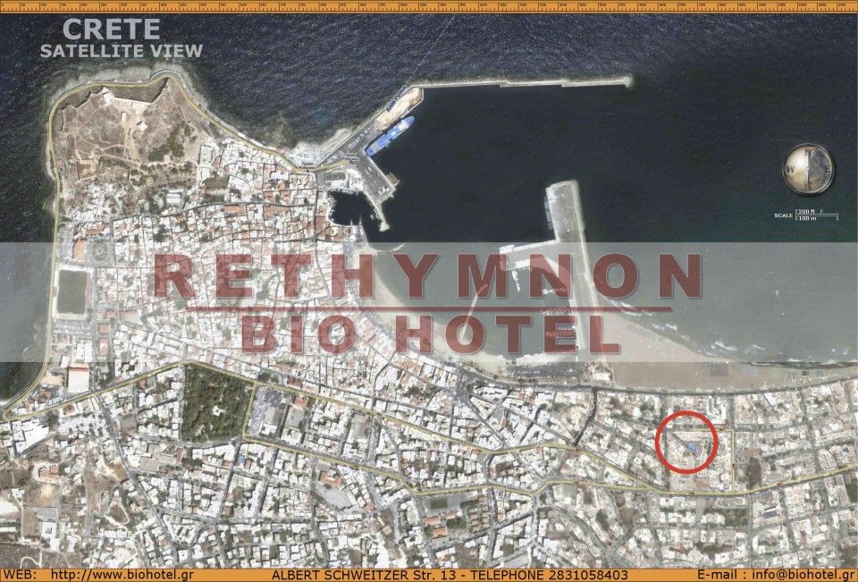 Map & directions - Bio Suites Hotel Rethymnon Crete Greece | Book Online