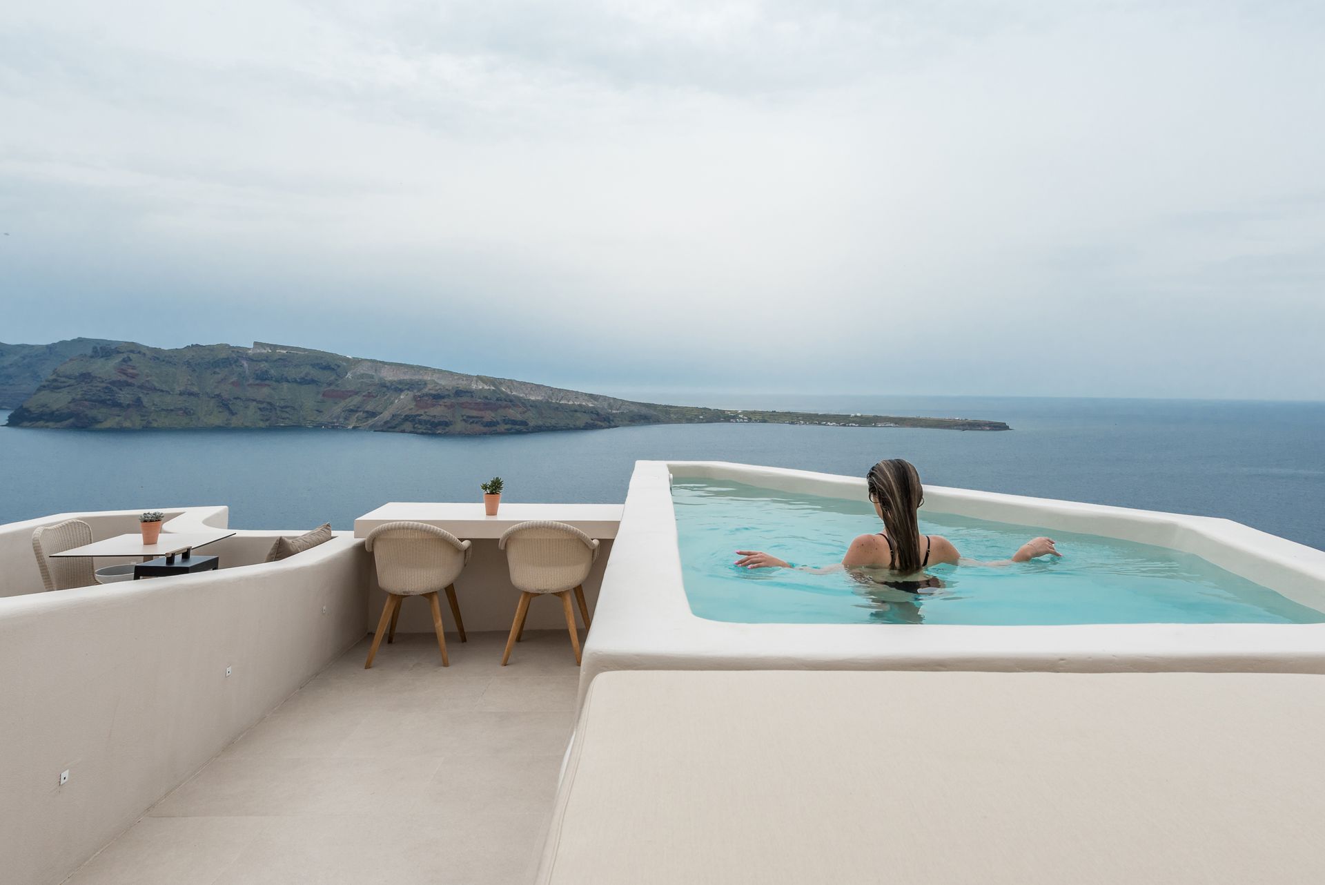 Aegean Exclusive Suite with Outdoor Heated Pool | Panoramic Sea-Caldera ...